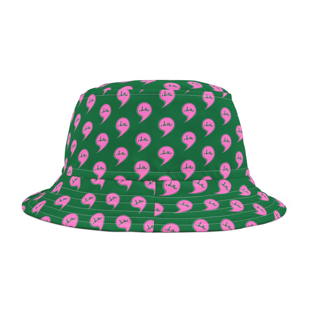 Comma La AKA Bucket Hat green - Etsy