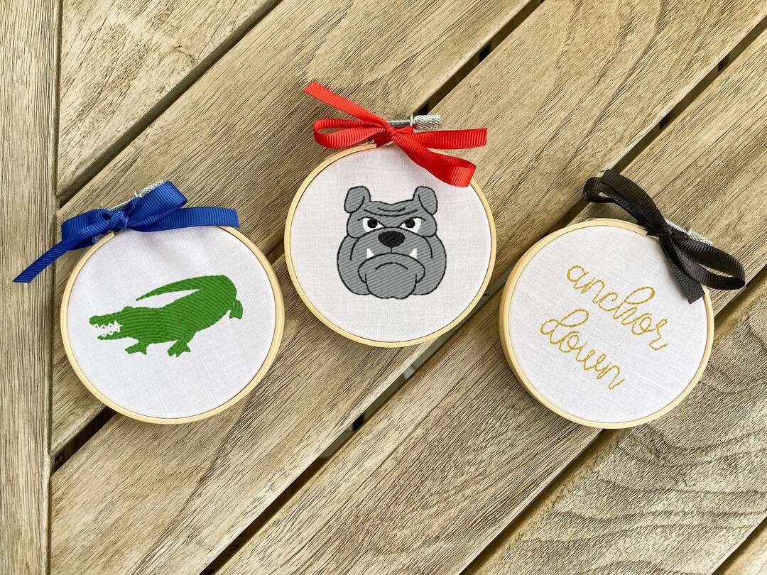 Mini SEC Team Ornament | Custom Embroidery - Etsy