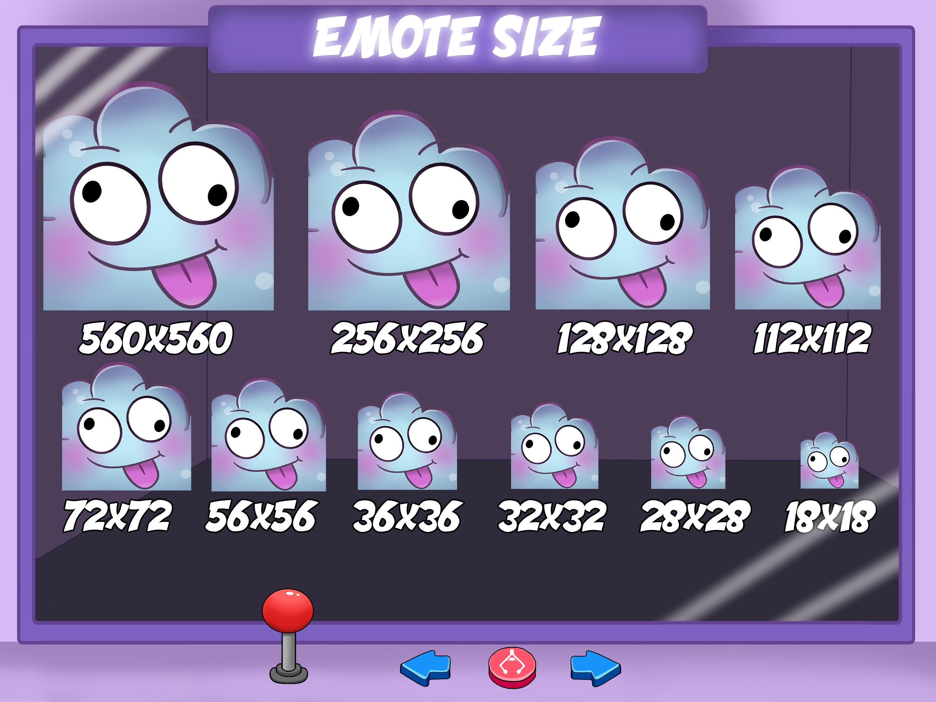 Lot 4 Emote Pack Kit Set Cloud Cloud Anger Laugh Crazy Lovers, Sub ...