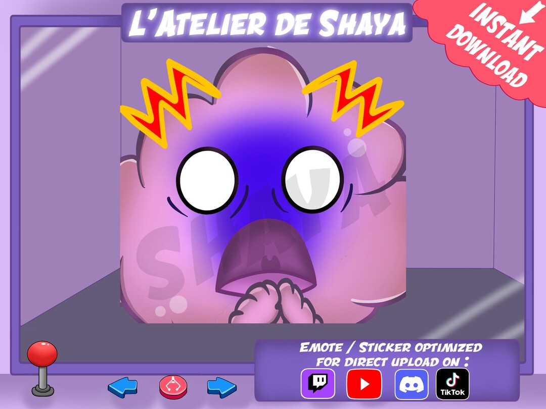 Shocked Frightened Fear Cloud Emotes, Sub Emotes, Text, Emotes Discord ...
