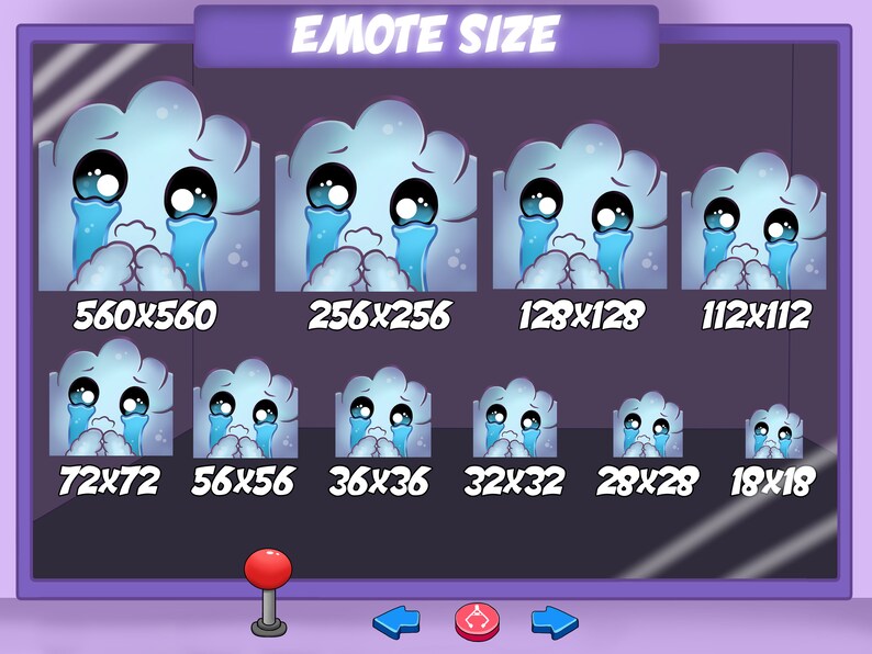 Crying Sad Cloud Emotes, Sub Emotes, Text, Twitch Tiktok Youtube ...