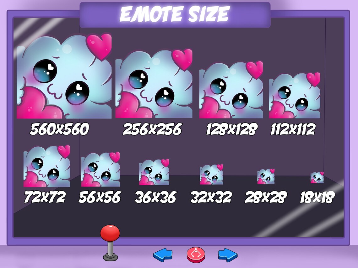 Love Heart Cloud Emotes, Sub Emotes, Text, Emotes Discord Twitch Tiktok ...
