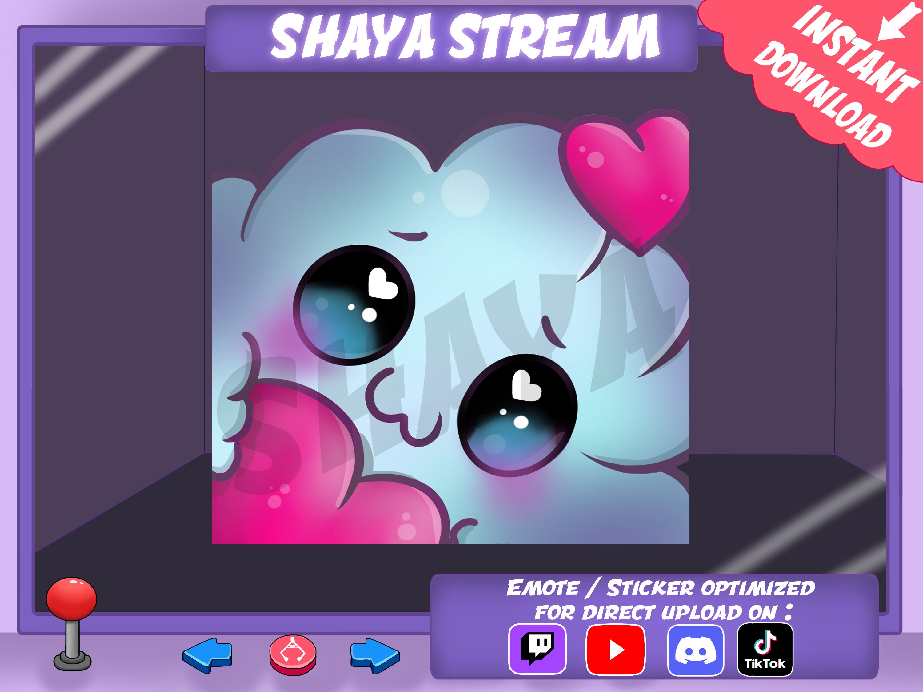 Love Heart Cloud Emotes, Sub Emotes, Text, Emotes Discord Twitch Tiktok ...