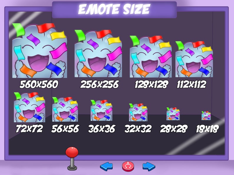 Emotes Confetti Fête Youpi Sous-emotes Texte Emotes Discord - Etsy