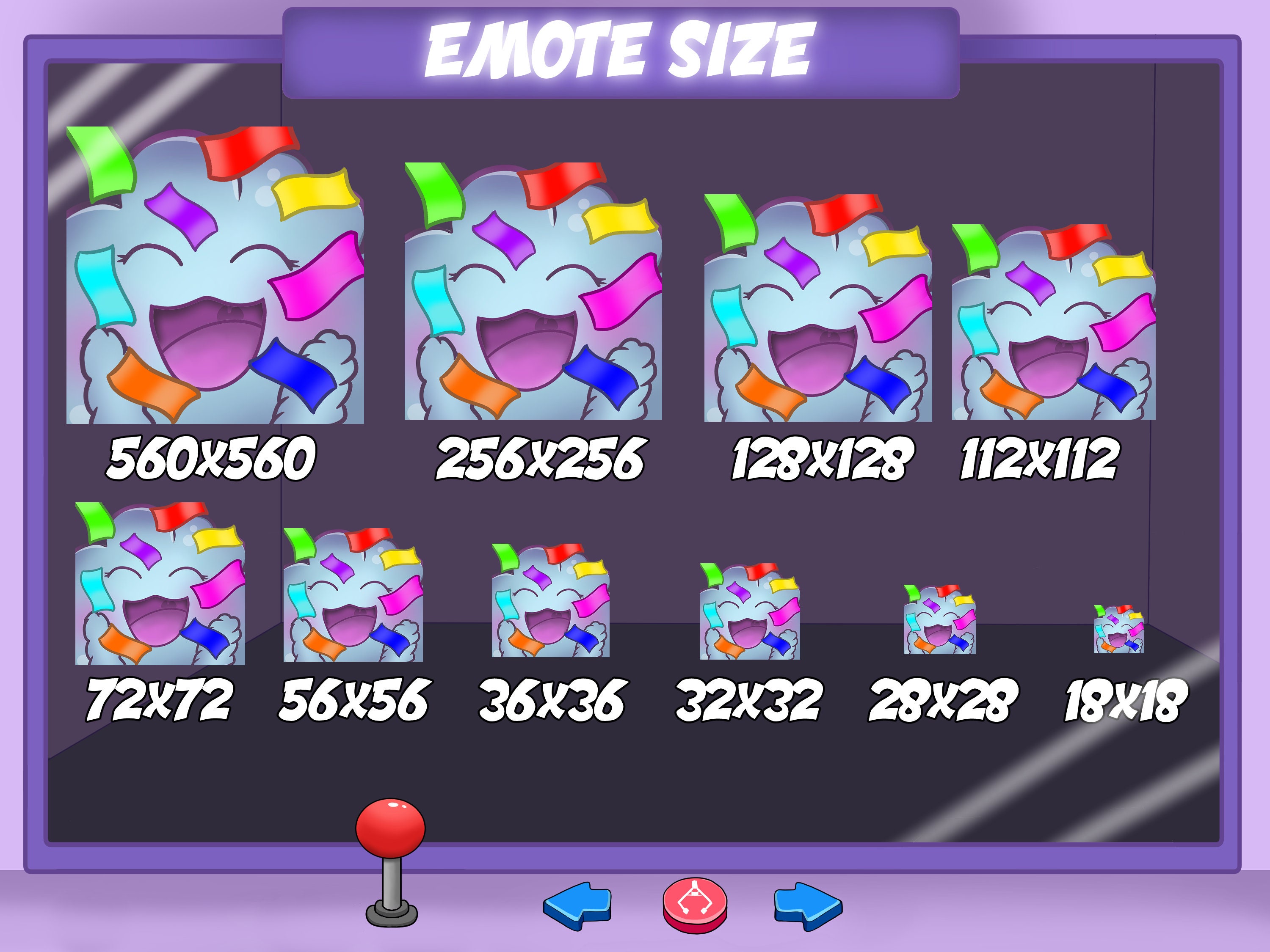 Yippee Party Confetti Emotes, Sub Emotes, Text, Discord Emotes Twitch ...