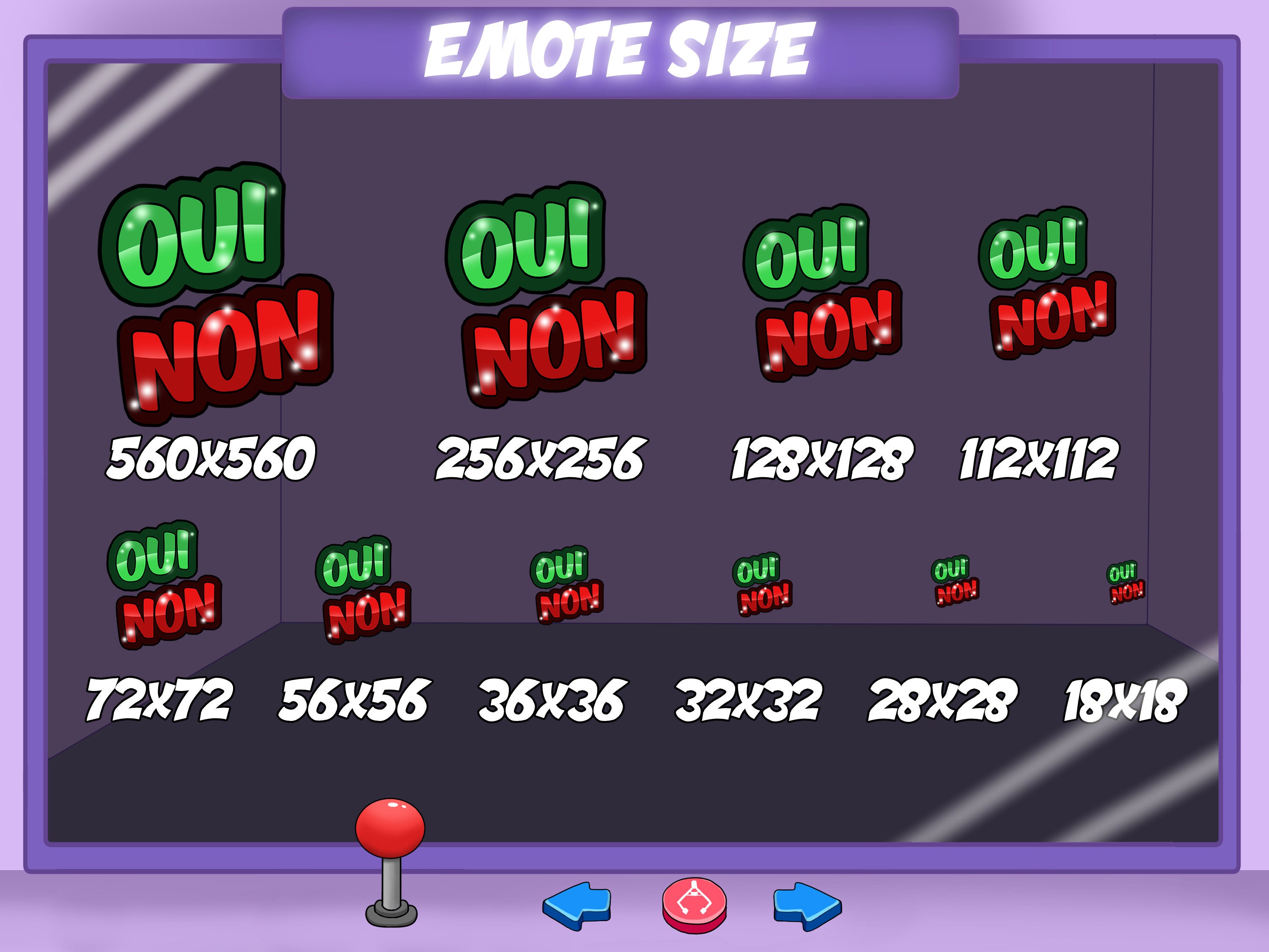 Oui Non Emotes, Sub-emotes, Text, Discord Emotes, Twitch Emotes Tiktok ...