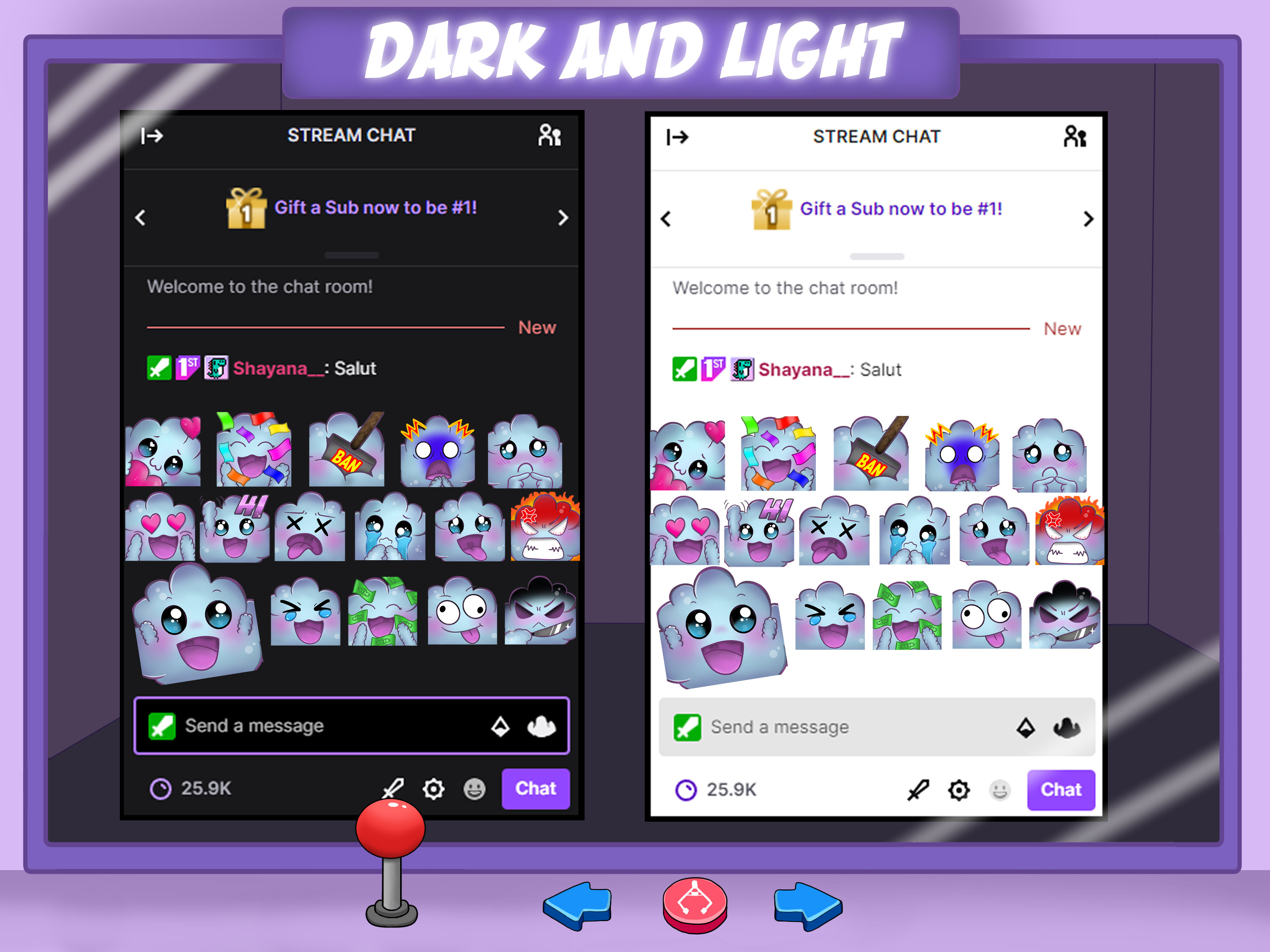 Maxi Lot 16 Emote Pack Kit Set Cloud Cloud, Sub Emotes, Text, Emotes ...