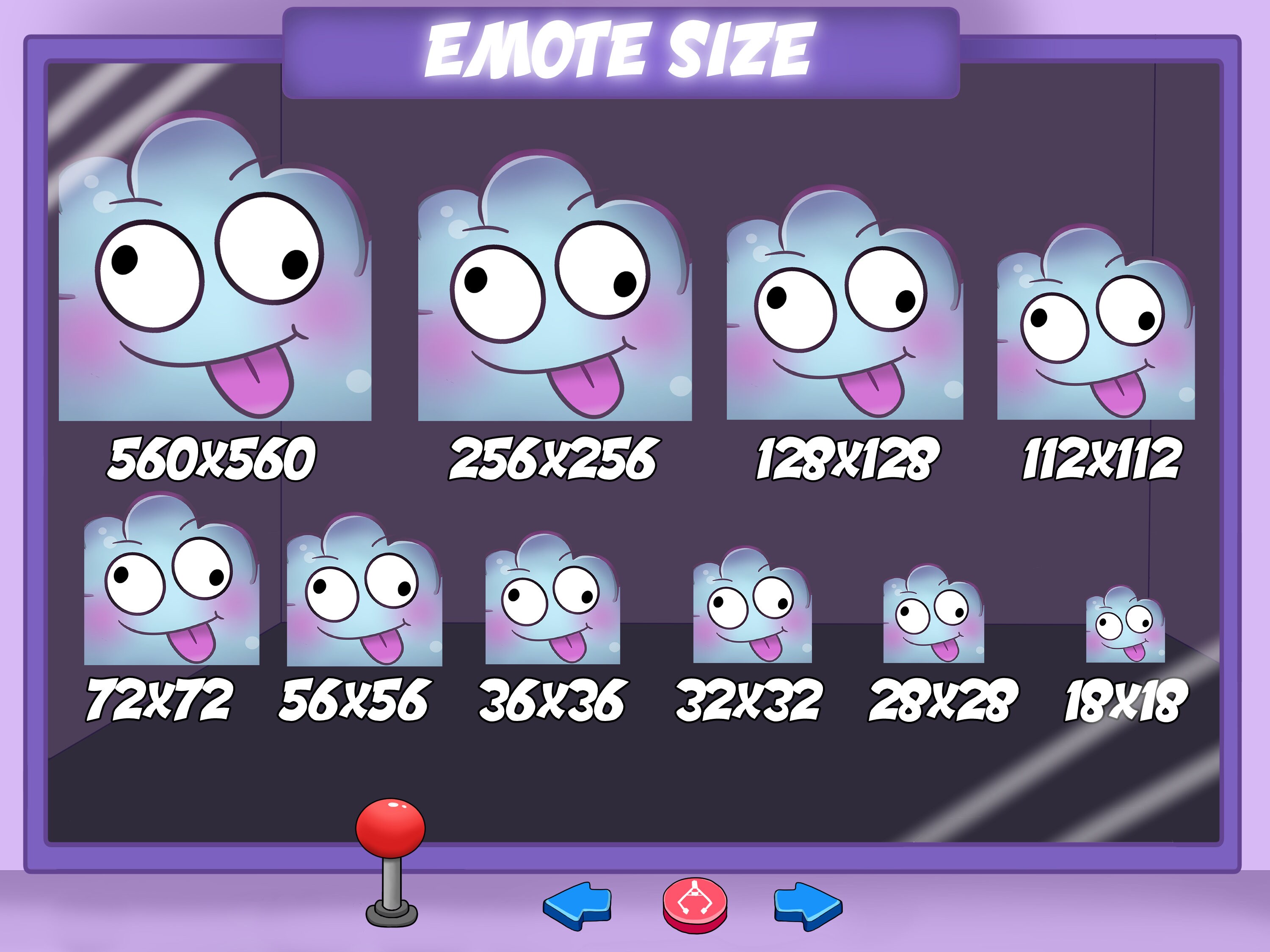 Maxi Lot 16 Emote Pack Kit Set Cloud Cloud, Sub Emotes, Text, Emotes ...