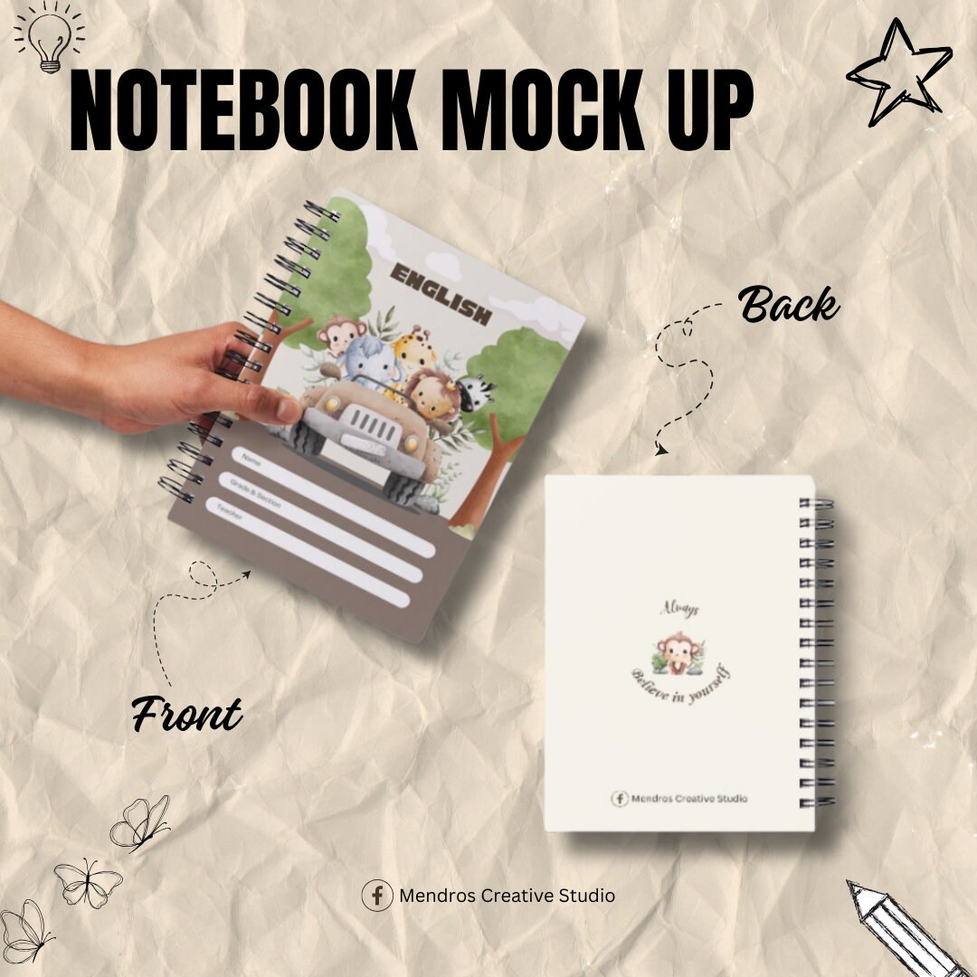 Editable Notebook Cover Pages Printable Back to School Instant Download ...