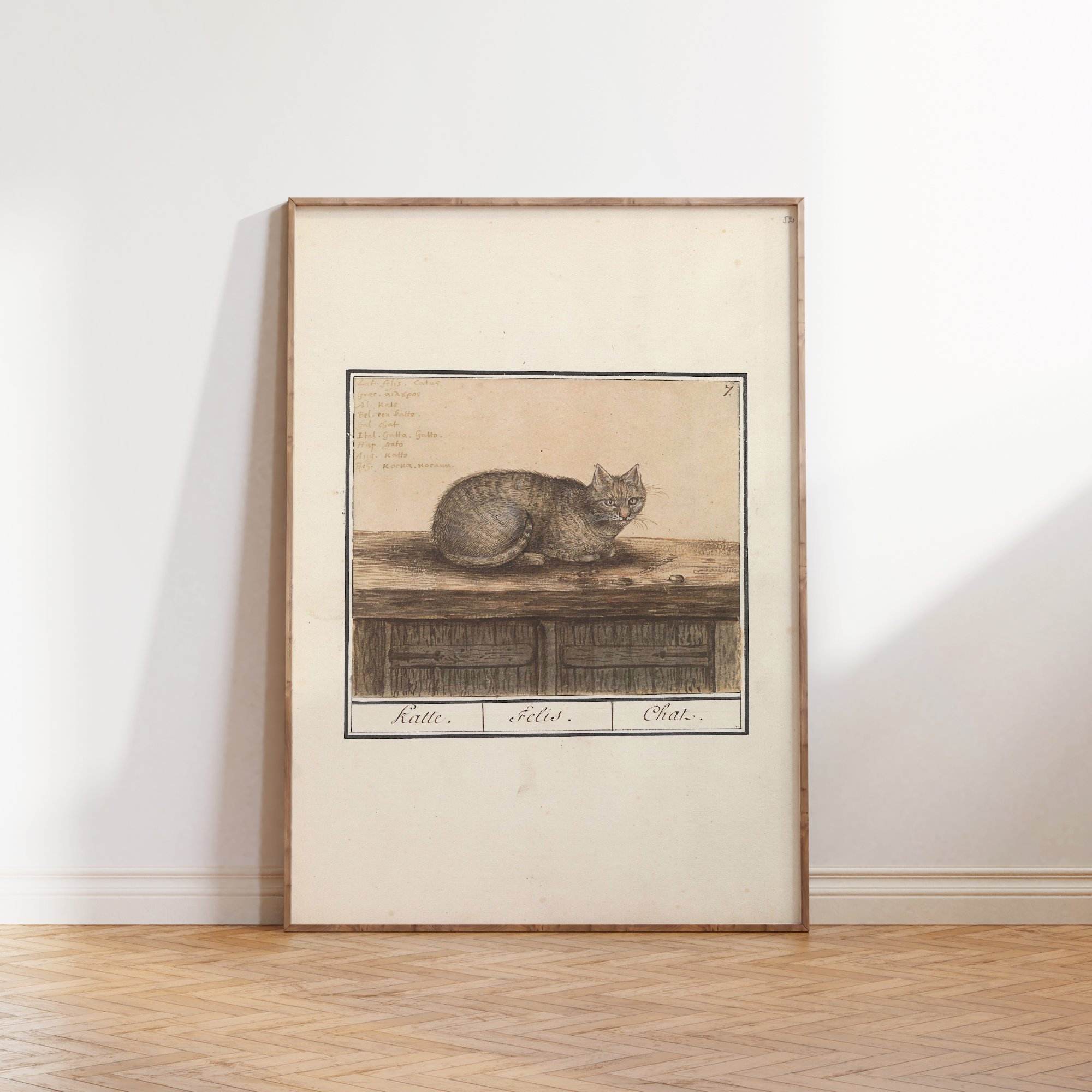 Printable Vintage Cat Nursery Print, Rustic French Painting, Vintage ...