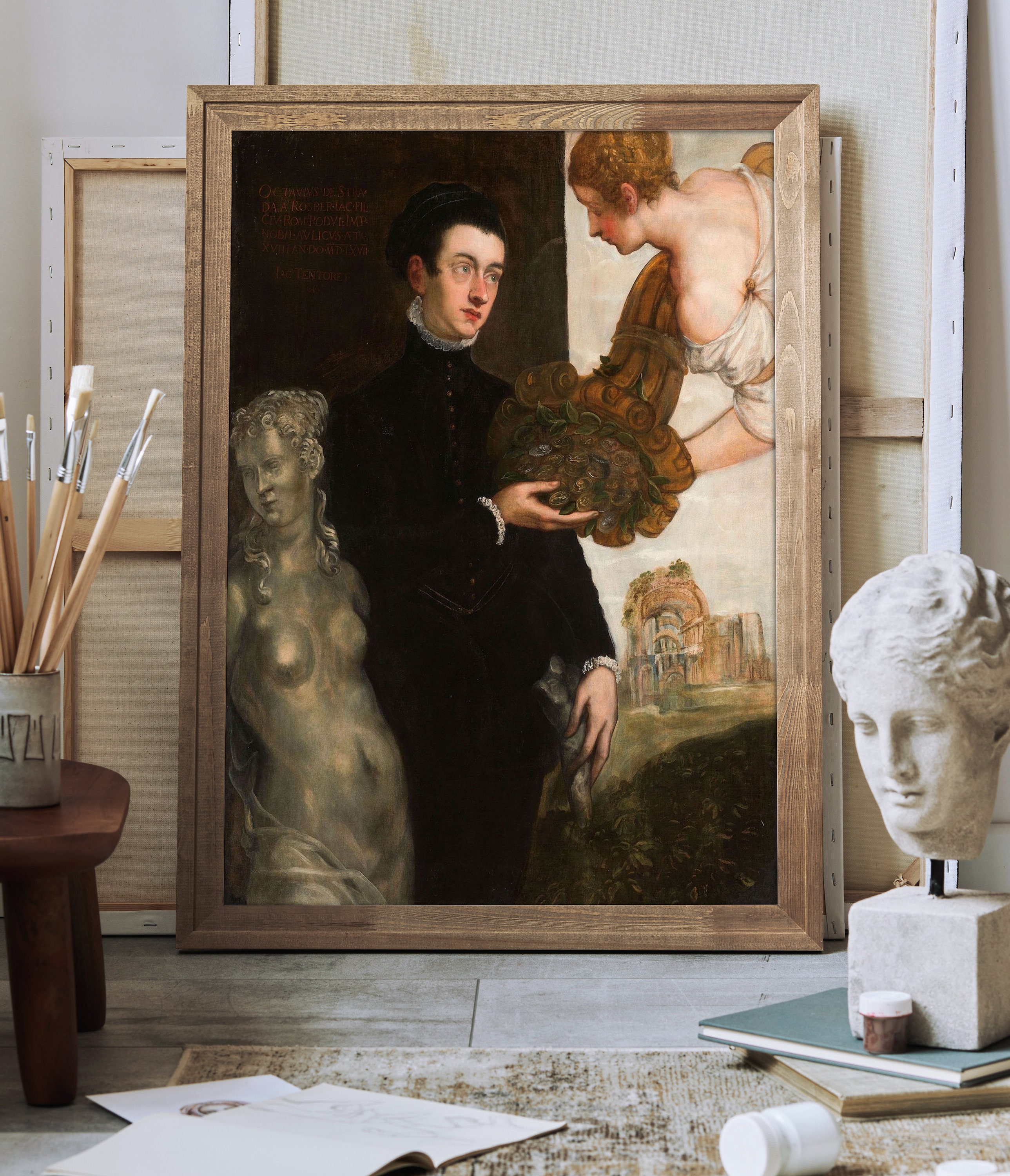 Digital Fine Art Print, Print of Octavia, Oil Painting , Classic ...