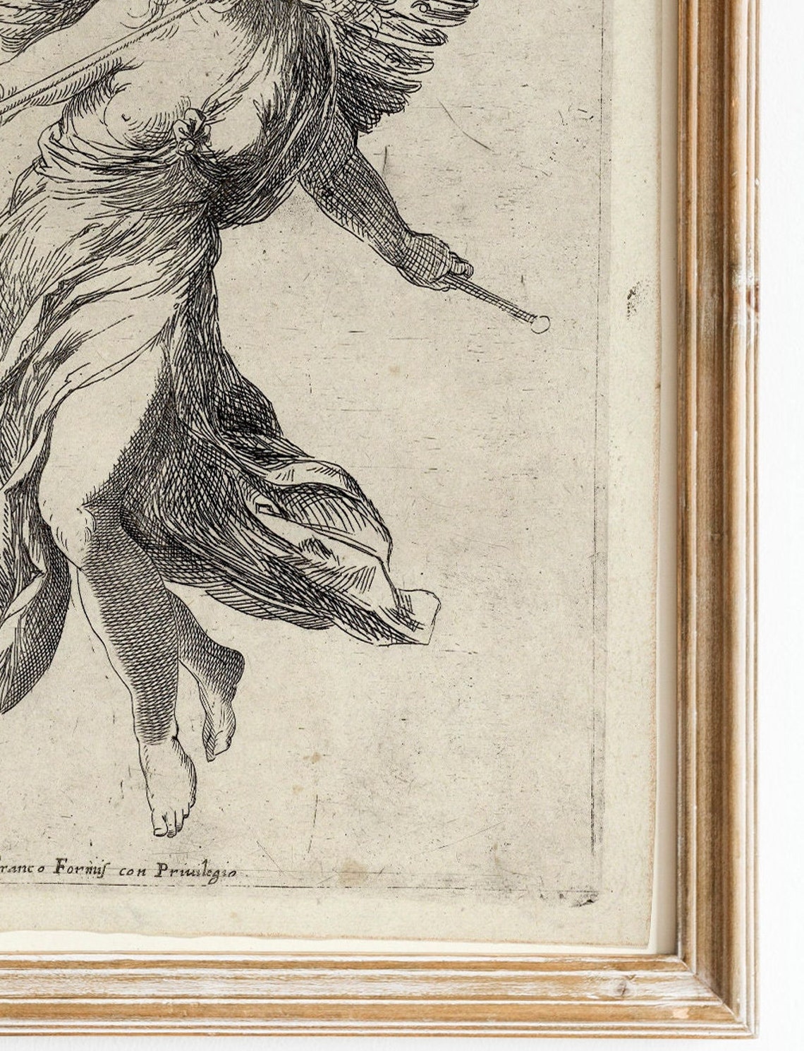 Vintage Sketch of Pheme ,goddess of Fame,digital Download,greek ...