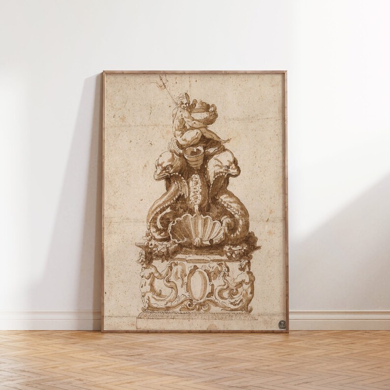 Digital Download, Greek Mythology Print, Titan Print, Rustic French Art ...