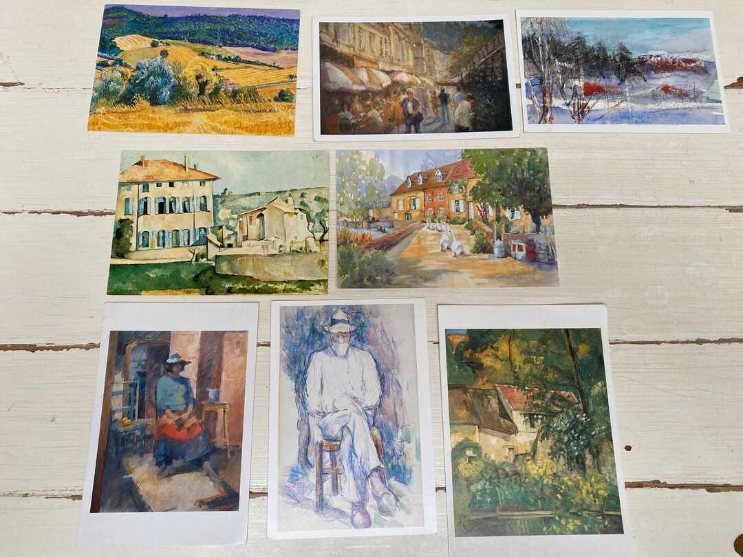 Art Postcards X 8 - Paul Cazanne , Wendy Bennett , Frederick Gore ...
