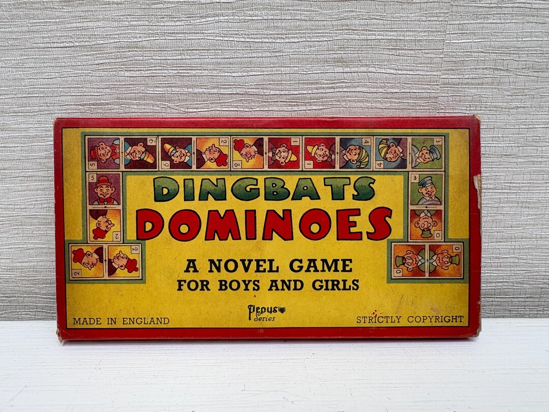 Vintage 1950's Dingbats Dominoes Full Set of 28 Dominoes Plus Original ...