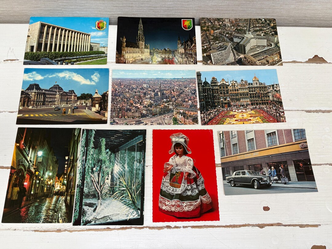 Brussels Belgium Vintage Postcards X 10 Ephemera Nostalgia Collectables ...
