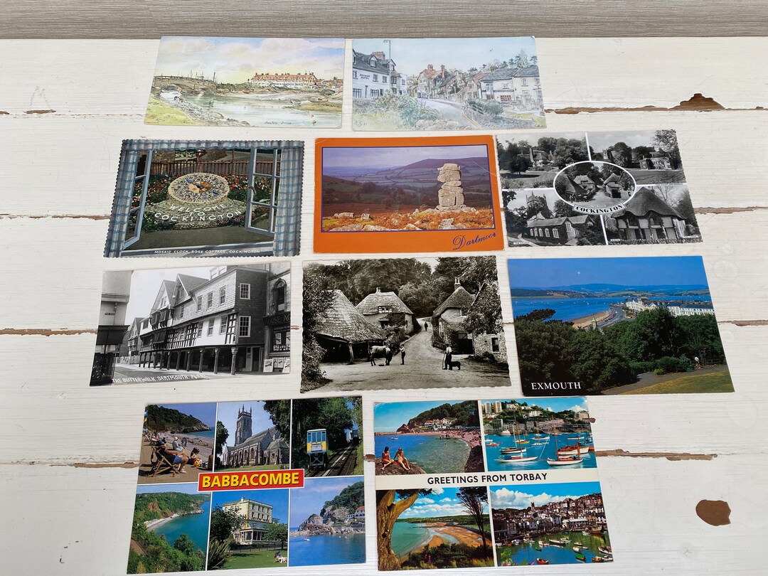 Devon Vintage Postcards X 10 - Etsy