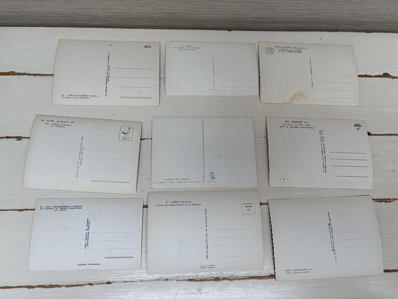 Vintage Postcards France X 9 Lisieux , Paray Le Monial , Roc Amadour - Etsy