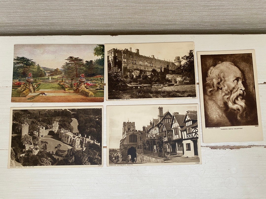 Warwick Castle / Hospital Warwickshire Five Vintage Postcards - Etsy