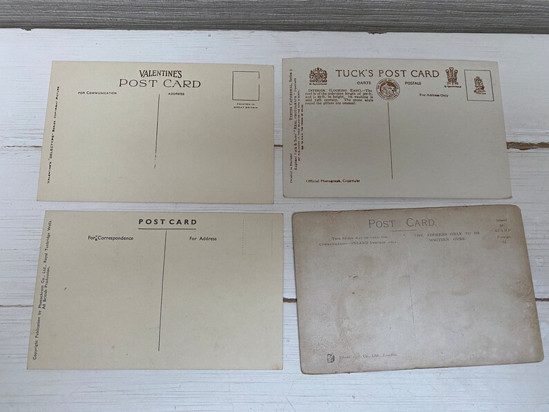 Exeter Cathedral Four Black and White Antique Vintage Postcards - Etsy