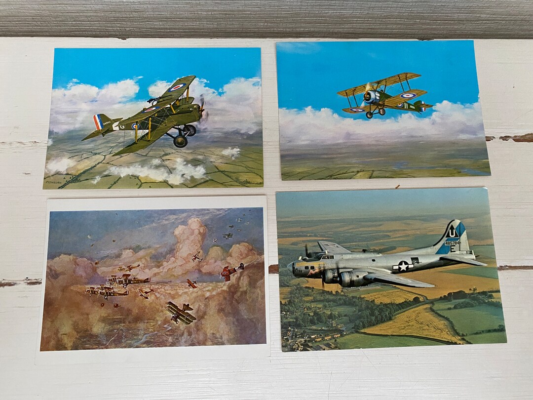 Aircraft Military Four Vintage Postcards - Etsy