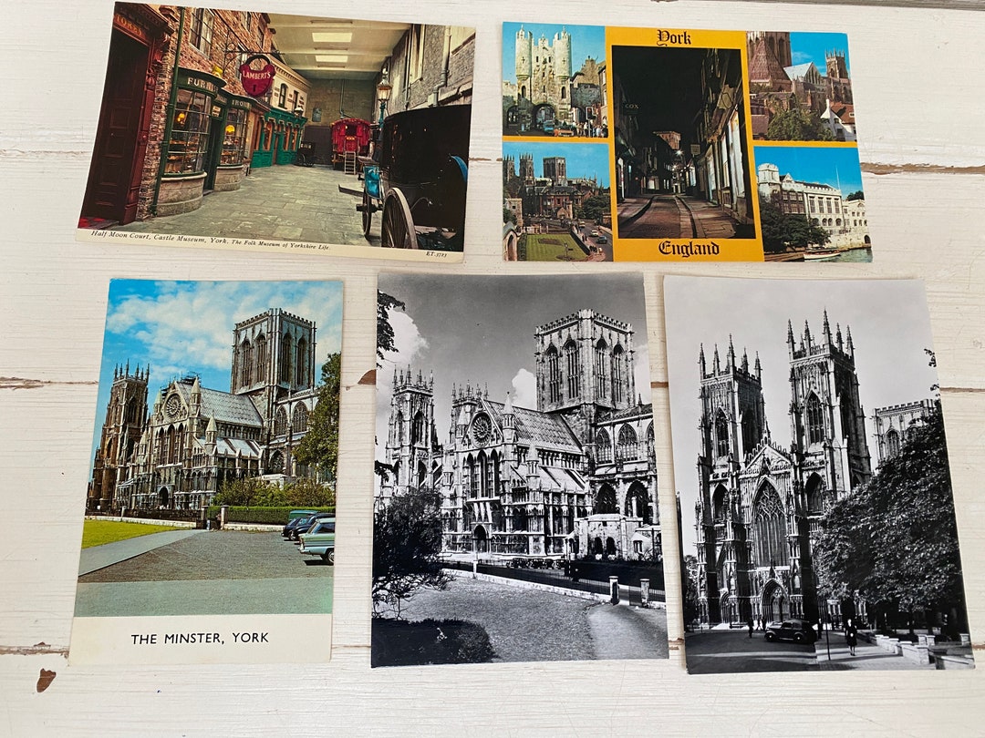 York Vintage Postcards X 5 - the Minster , Castle Museum - Etsy