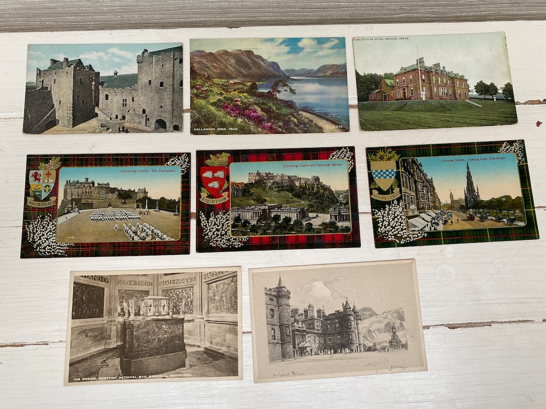 Scotland Including Edinburgh - Seven Vintage Postcards - Etsy
