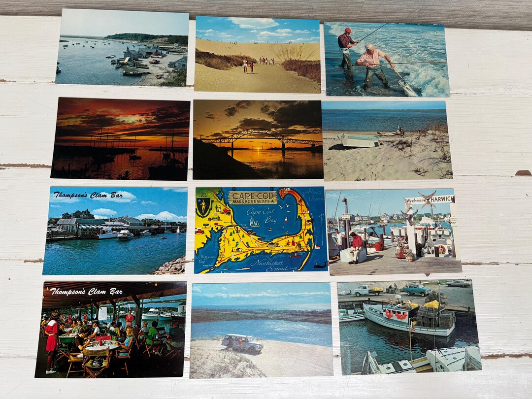 Vintage Postcards 1980s USA X 12 Cape Cod Massachusetts - Etsy