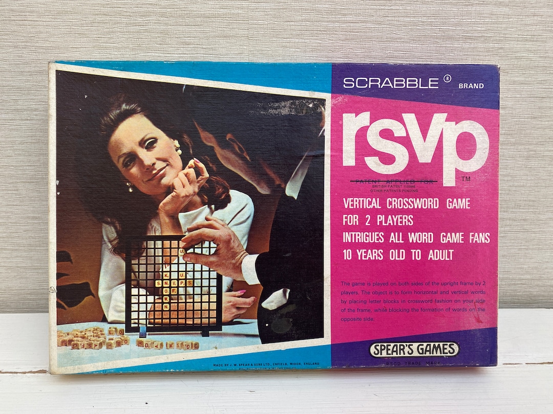 RSVP Vertical Crossword Game by Spear's Games - Vintage 1968 (10yrs ...