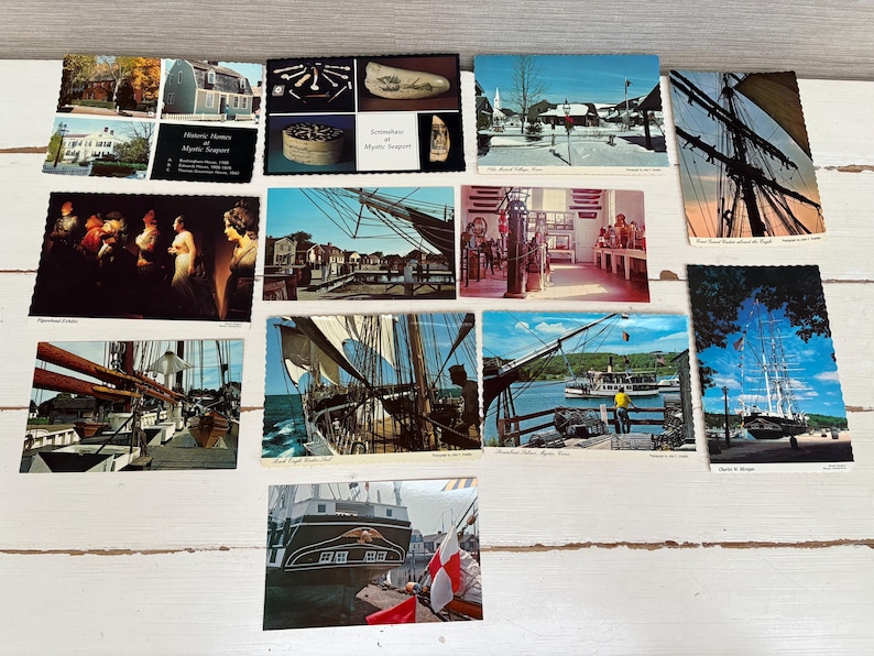 Vintage Postcards 1980s USA X 12 Mystic Seaport , Connecticut - Etsy