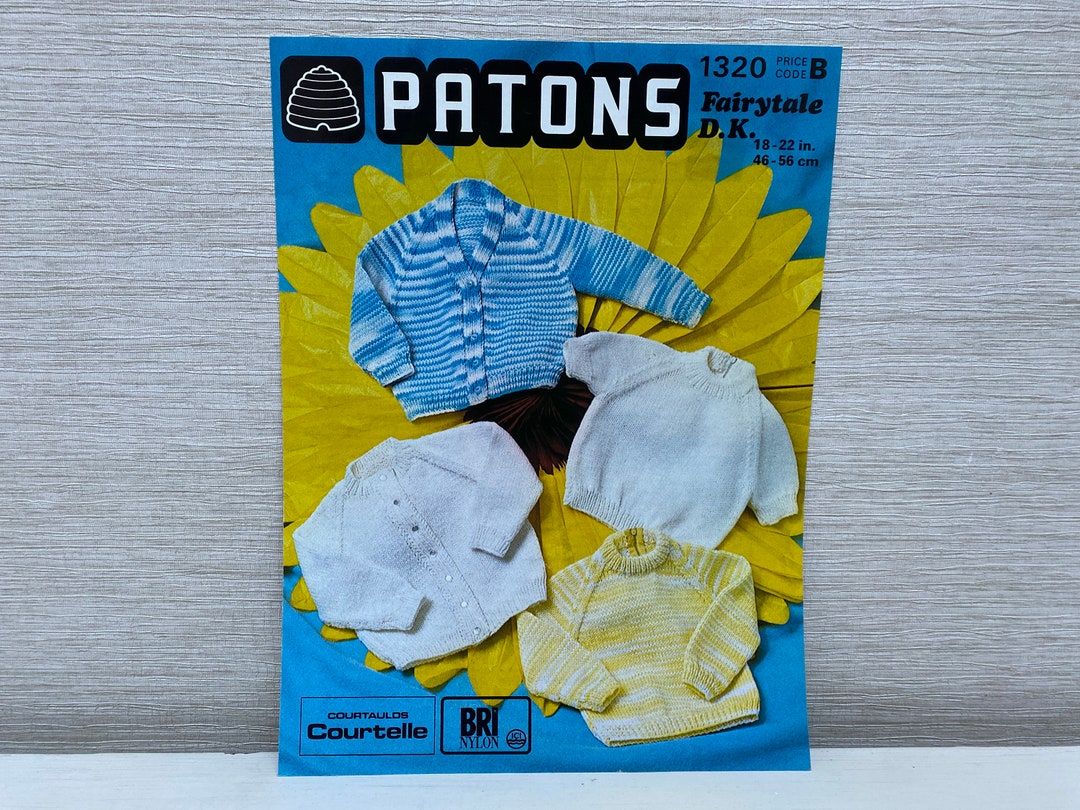 Vintage Knitting Pattern - Childs Jumpers / Cardigans - Patons ...