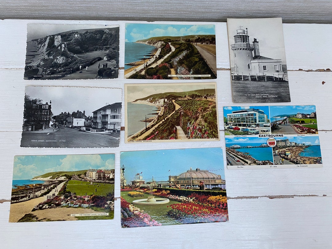 Eastbourne Sussex Eight Vintage Postcards - Etsy