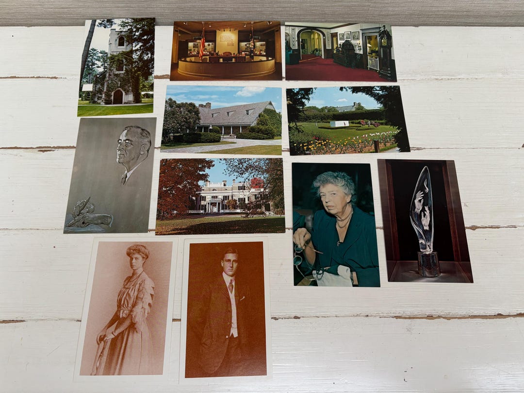 Vintage Postcards 1980s USA X 11 Library ,museum and Home of Franklin D ...