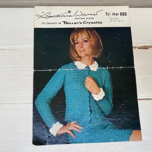 Vintage Crochet Pattern - Barbara Warner Crochet Suit Twilleys Crysette ...
