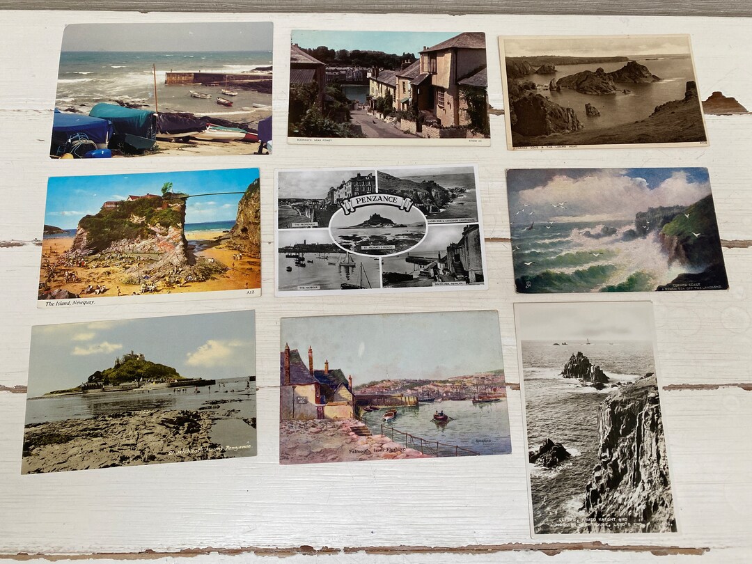 Cornwall Vintage Postcards X 9 Penzance , the Lizard , Lands End ...