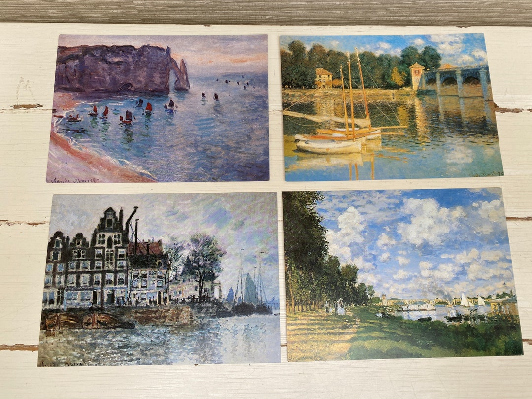 Claude Monet Paintings Art Postcards X 4 - Etsy