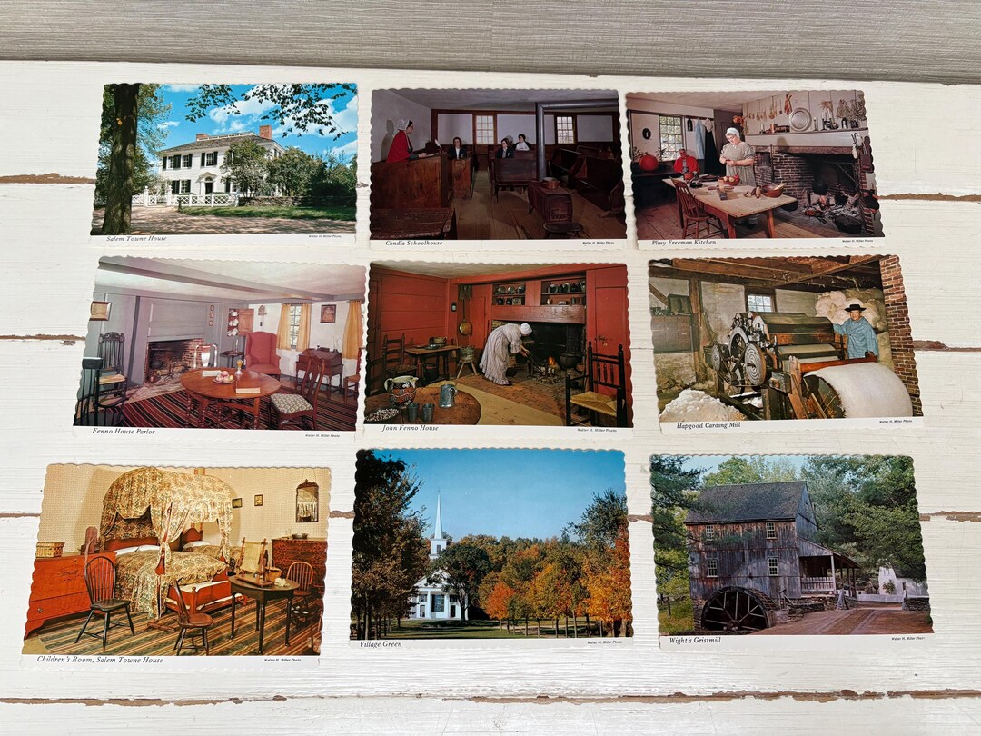 Vintage Postcards 1980s USA X 9 Massachusetts Old Sturbridge Village - Etsy