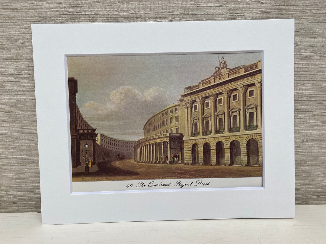 The Quadrant Regent Street London Print Mounted in Antique White 7 X 9 ...