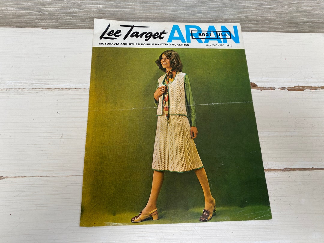Vintage Knitting /crochet Pattern - Ladys Aran Waistcoat and Skirt ...