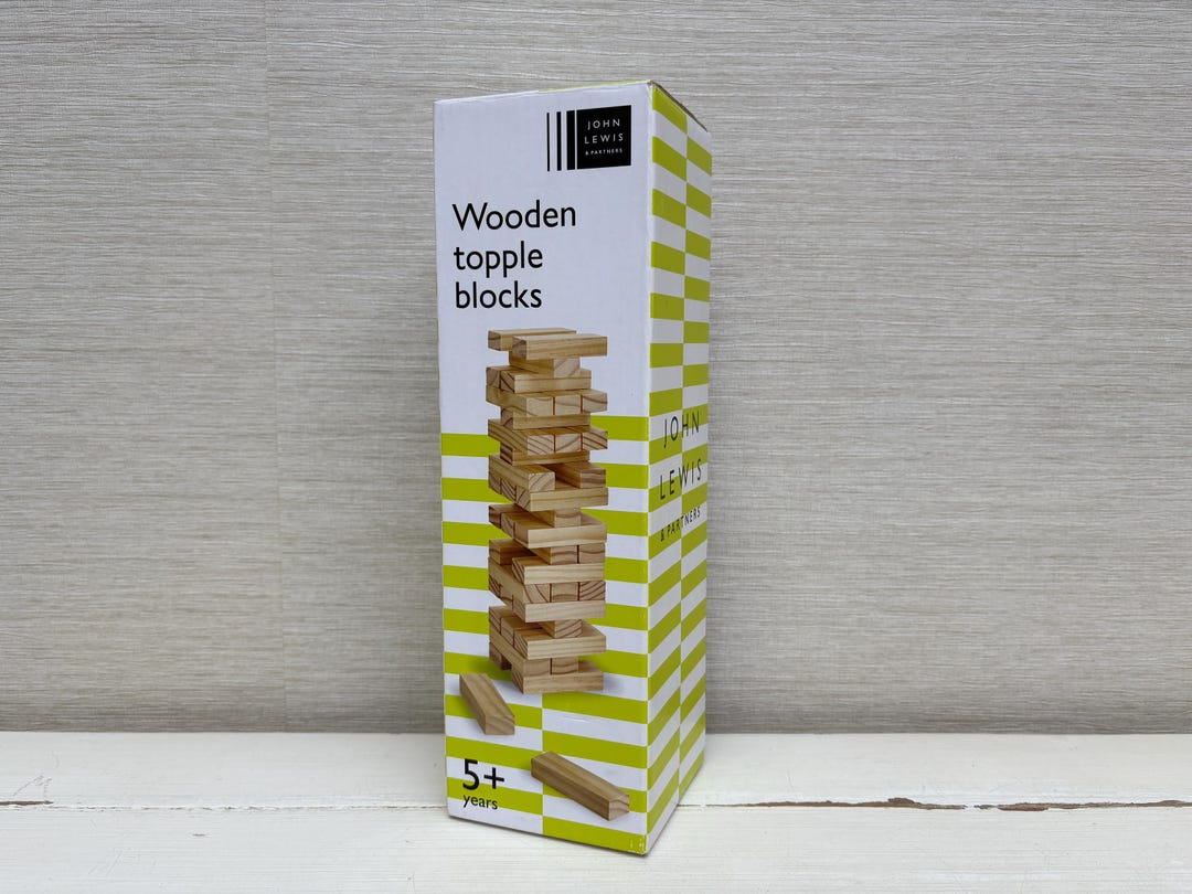 John Lewis Wooden Topple Blocks Tower - Game - Puzzle - Wooden Blocks ...