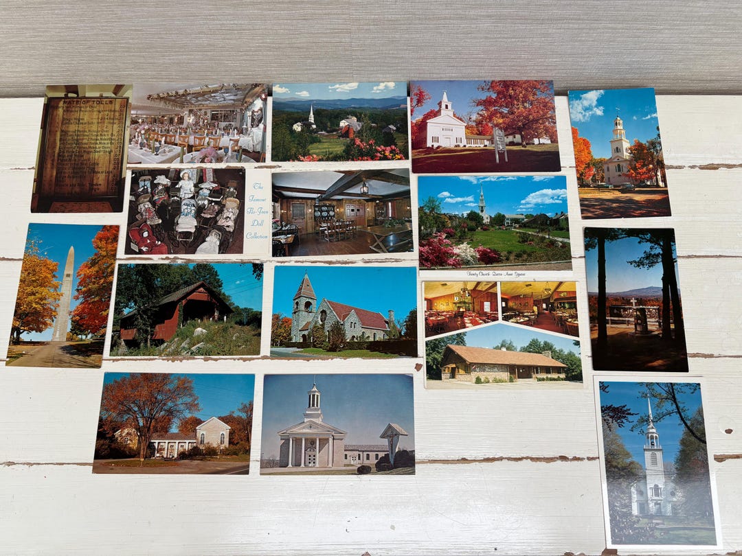 Vintage Postcards 1980s USA X 16 - Connecticut , Newport , Bennington ...