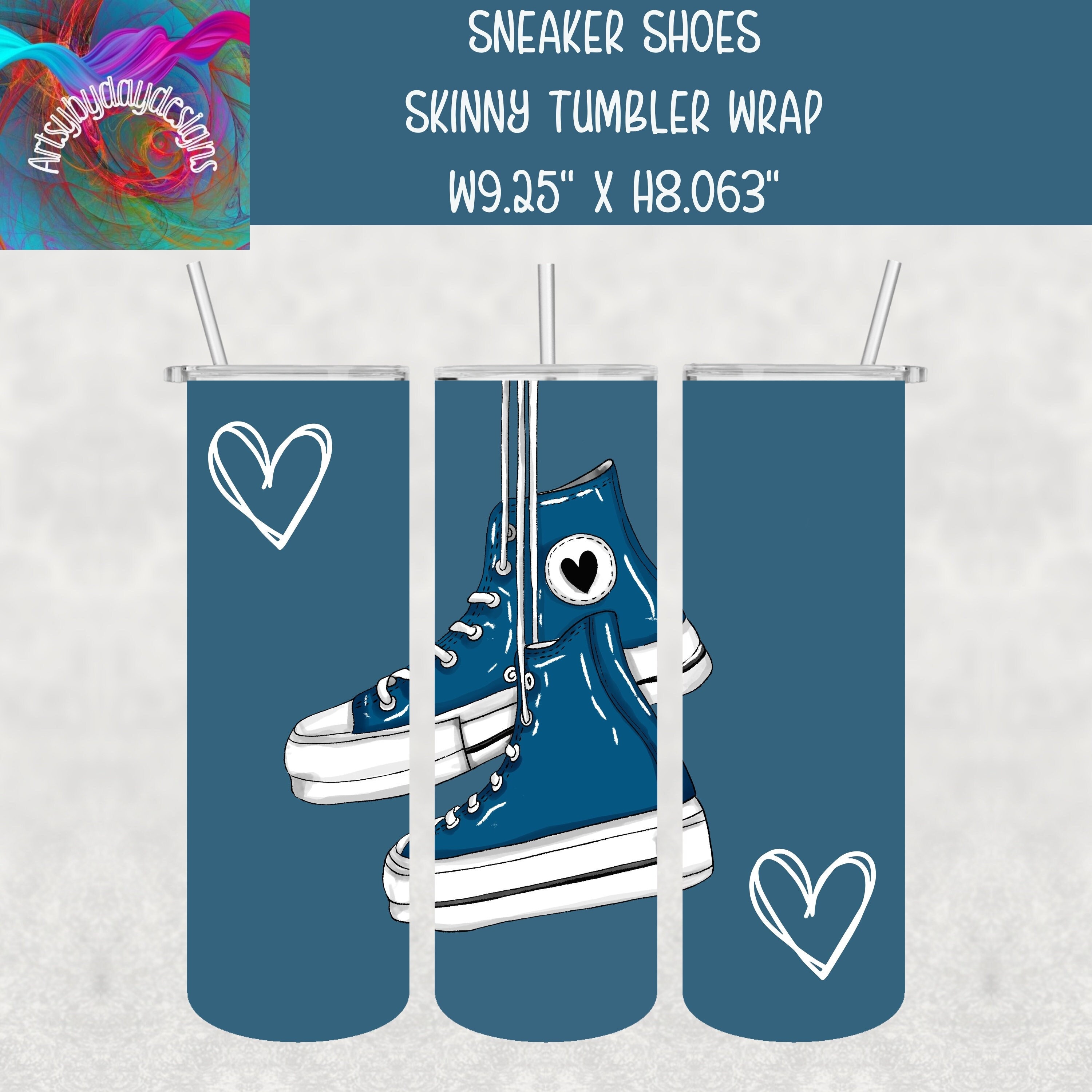 Sneaker Shoes Skinny Tumbler Wrap/ Converse Style/ 20oz/ PNG/PDF ...