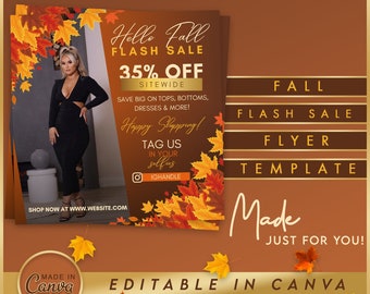 Fall Flash Sale Flyer Hello Fall Sale Flyer Fall Flyer Hair - Etsy