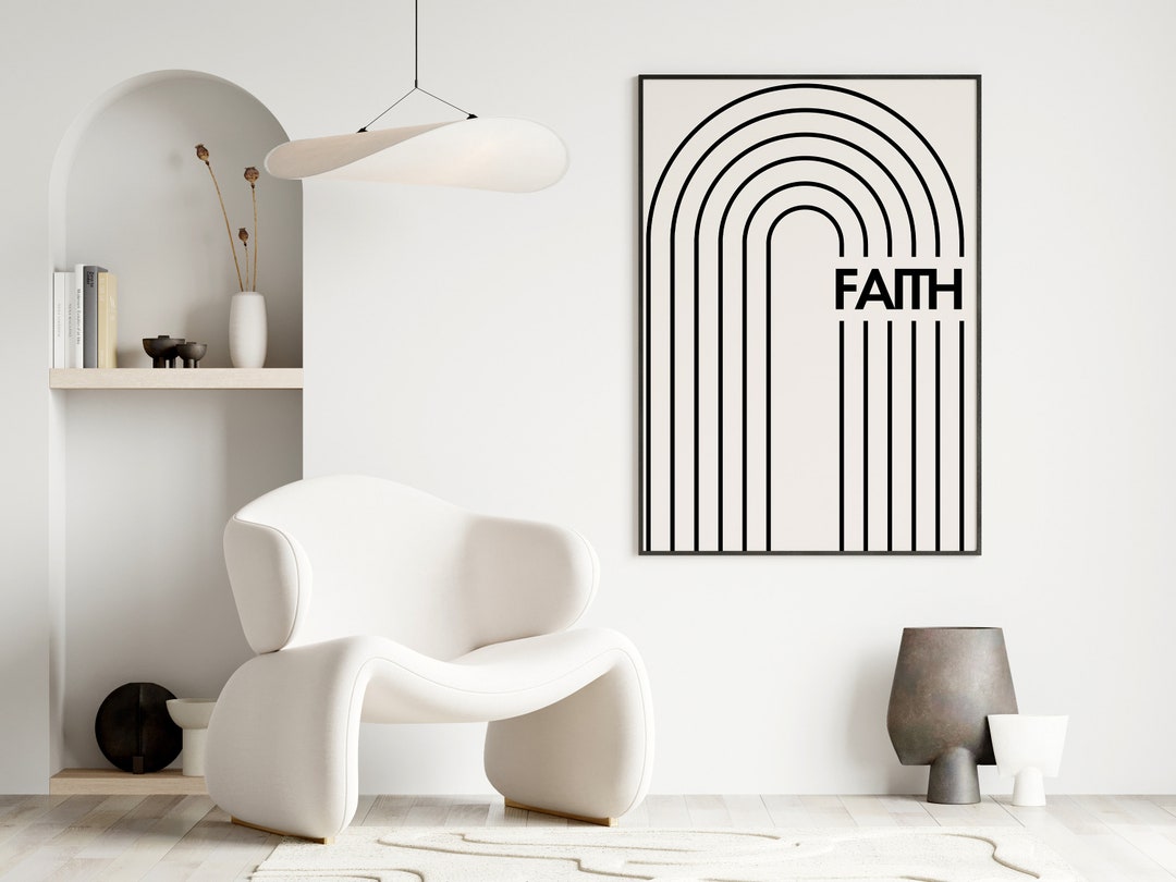 Digital Printable Faith Based Wall Art Decor | Christian Minimal Modern ...