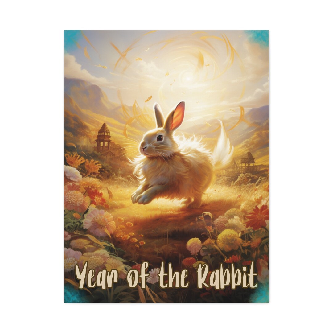Year of the Rabbit, Chinese New Year, Lunar New Year, Rabbit Canvas Art ...