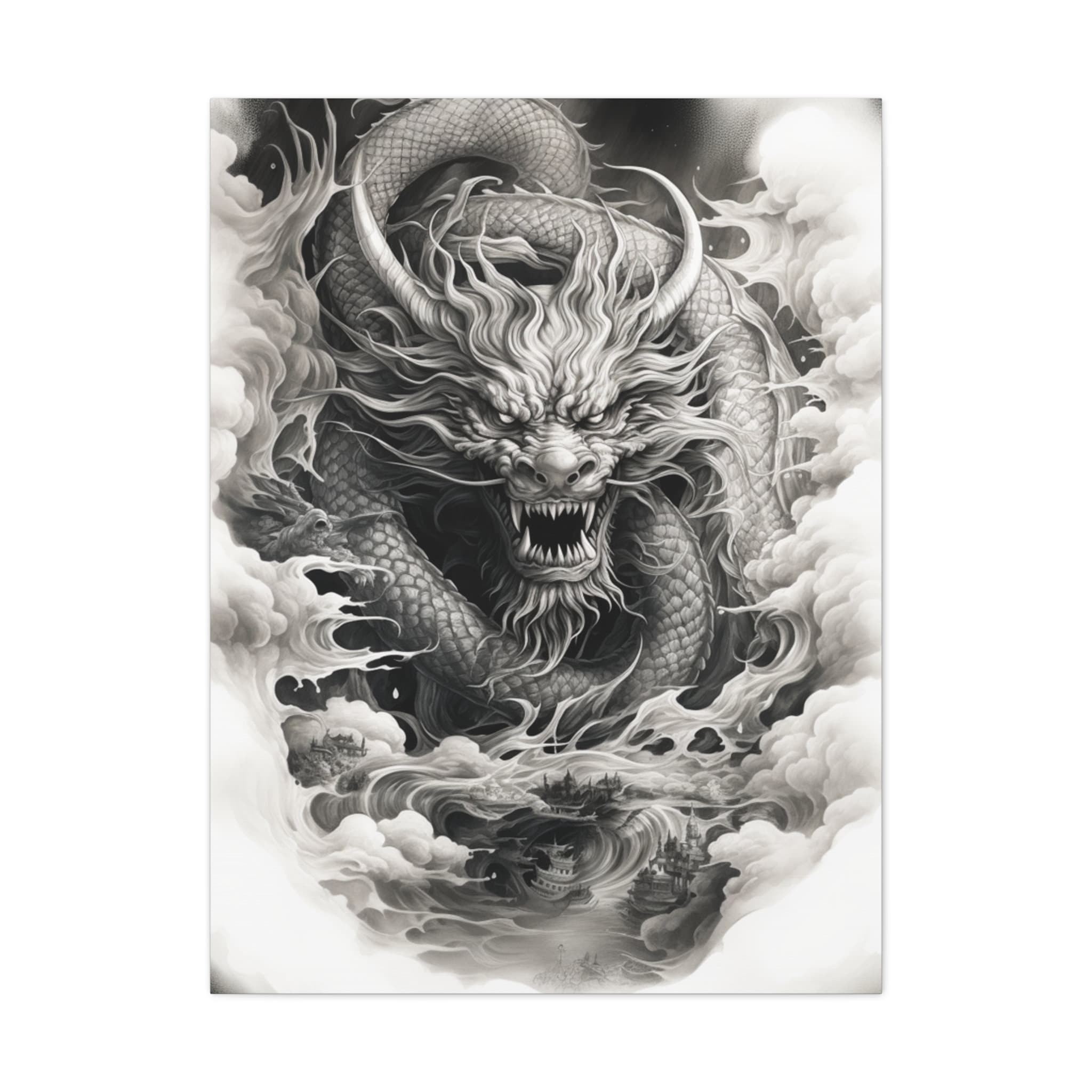 Tattoo Asian Dragon Canvas Art, Asian Dragon Art, Tattoo Dragon, Asian ...