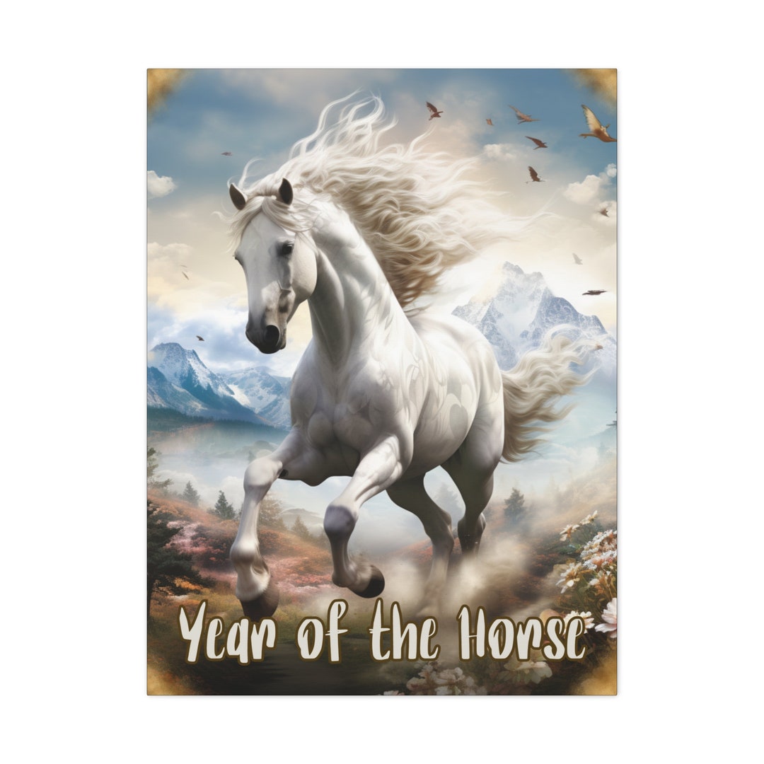 Year of the Horse, Chinese New Year, Lunar New Year, Horse Canvas Art ...