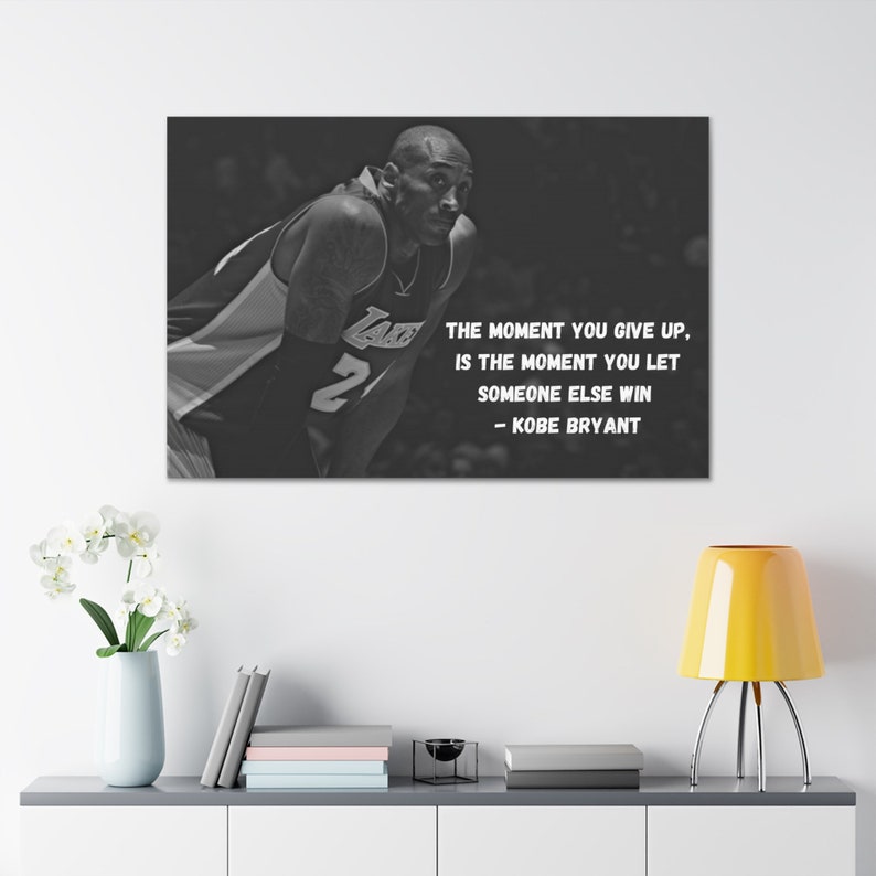 Kobe Bryant Canvas Quote Art, Basketball Art, 24, Mamba Mentality, Kobe ...