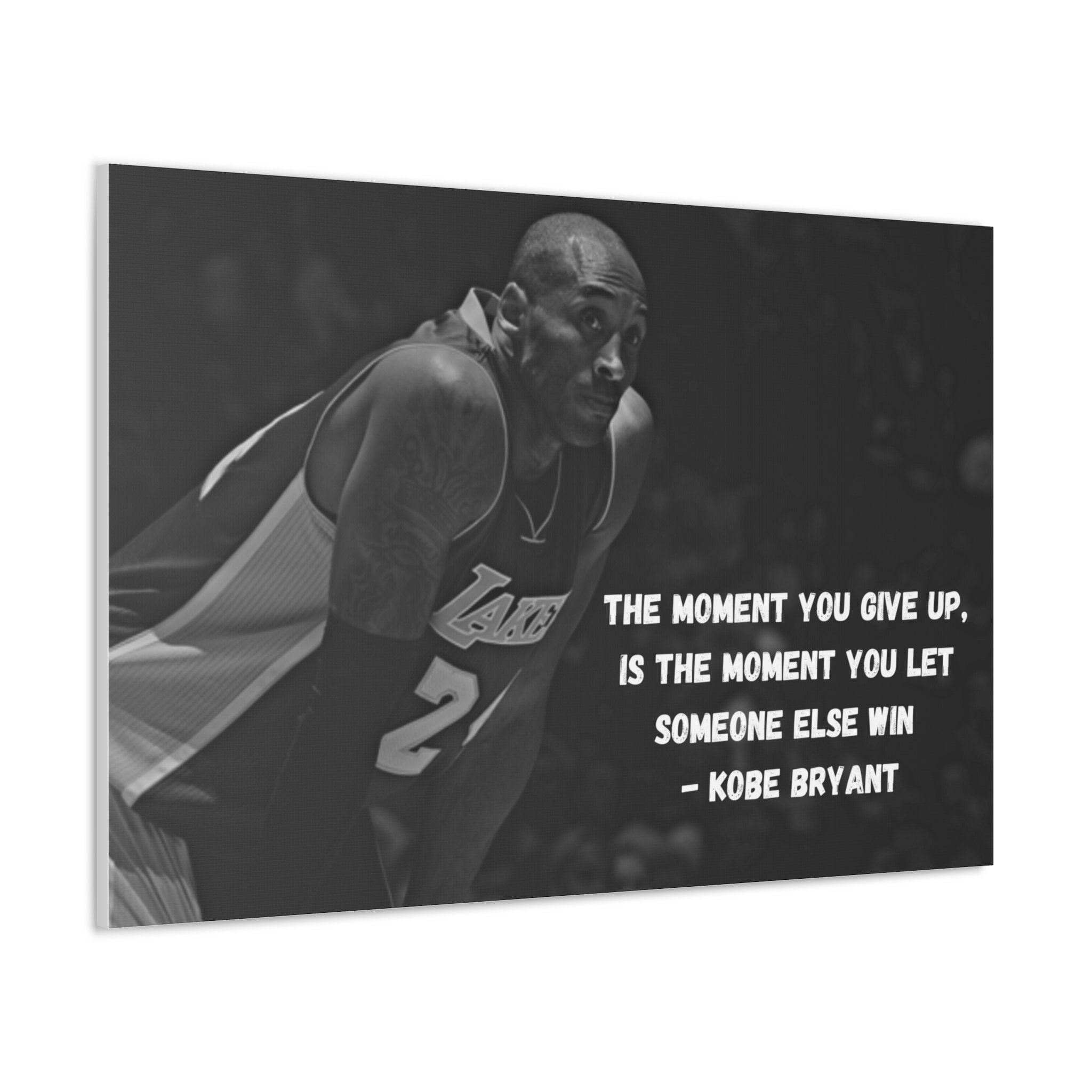 Kobe Bryant Canvas Quote Art, Basketball Art, 24, Mamba Mentality, Kobe ...