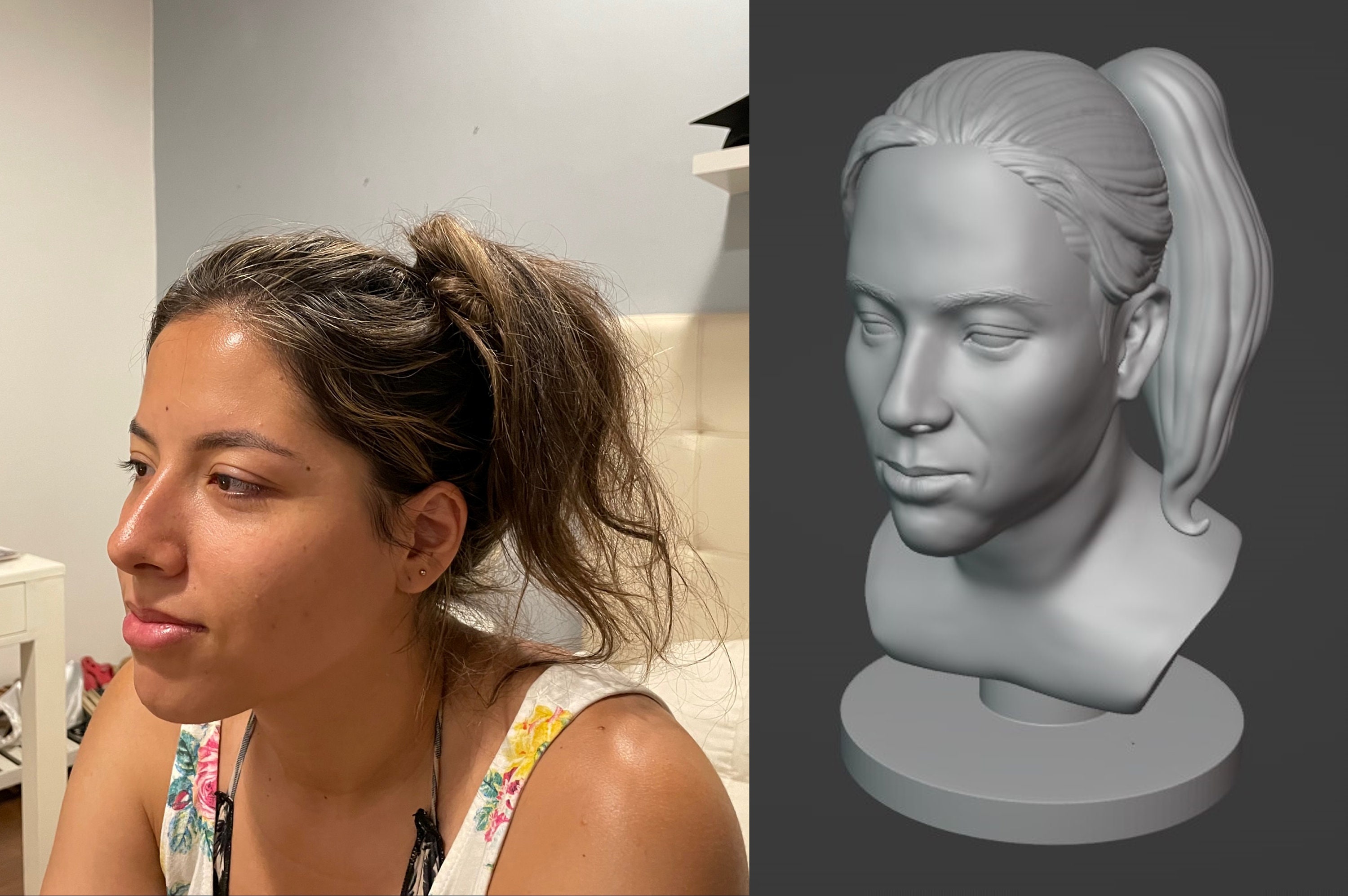 Personalized Digital Head Bust | STL File of Your Head | Digital Face ...